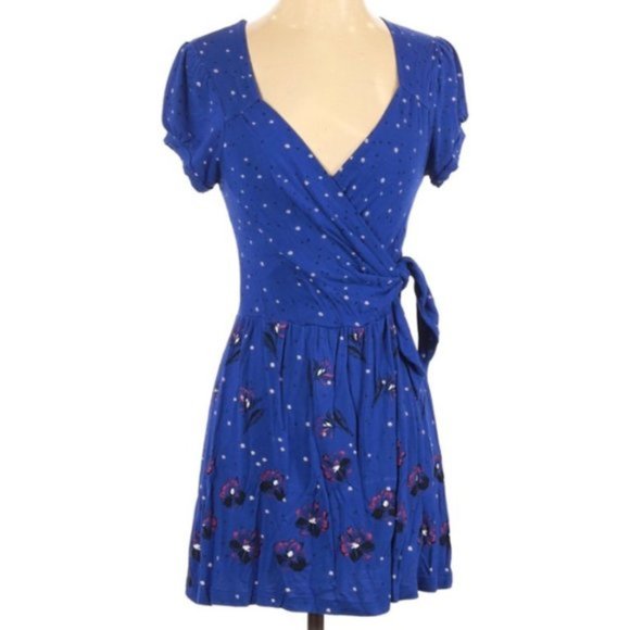 American Rag | Dresses | Macys American Rag Blue Polka Dot Floral Dress ...